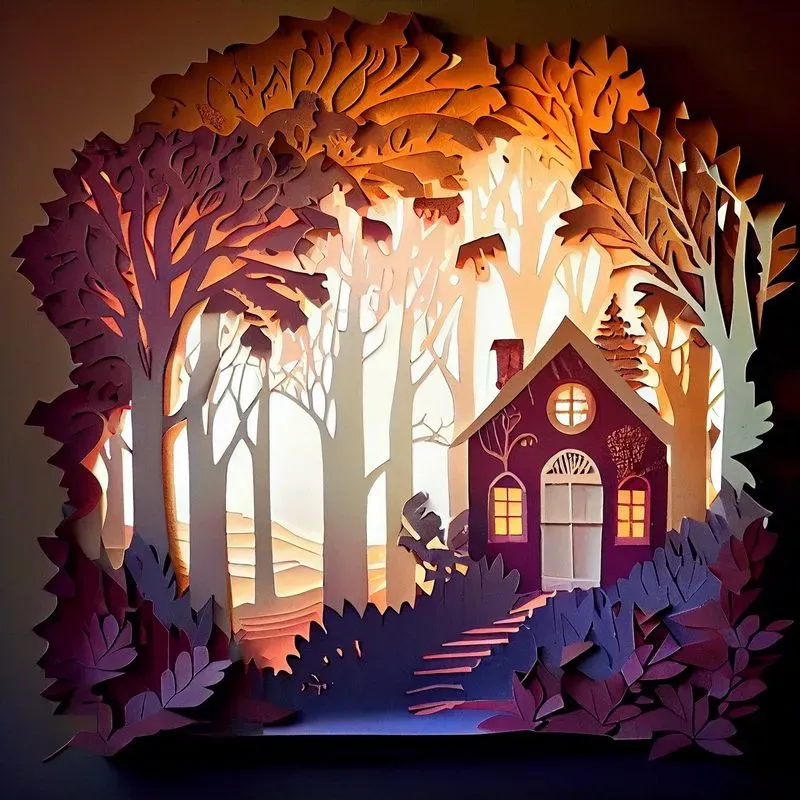 Paper Cut Landscapes Midjourney Prompt | PromptBase