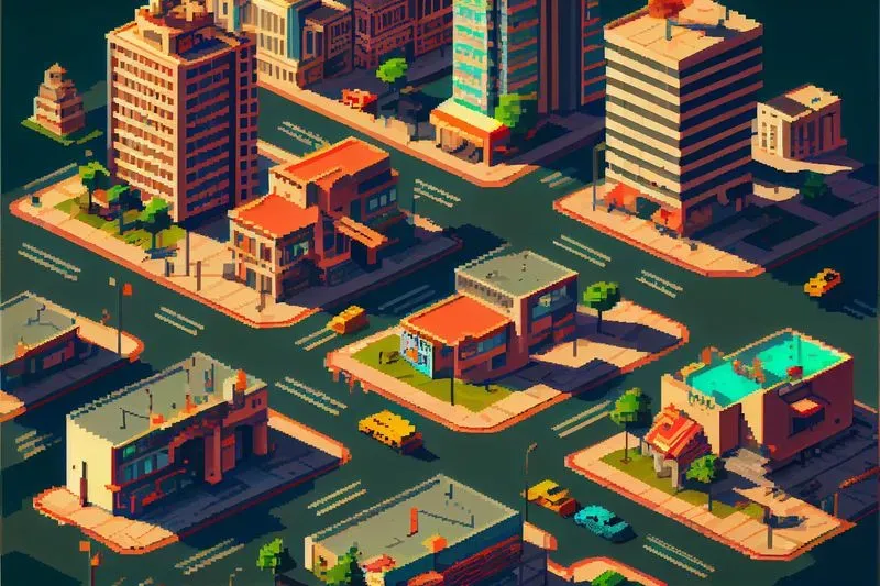 8 Bit Retro Game Maps Midjourney Prompt | PromptBase