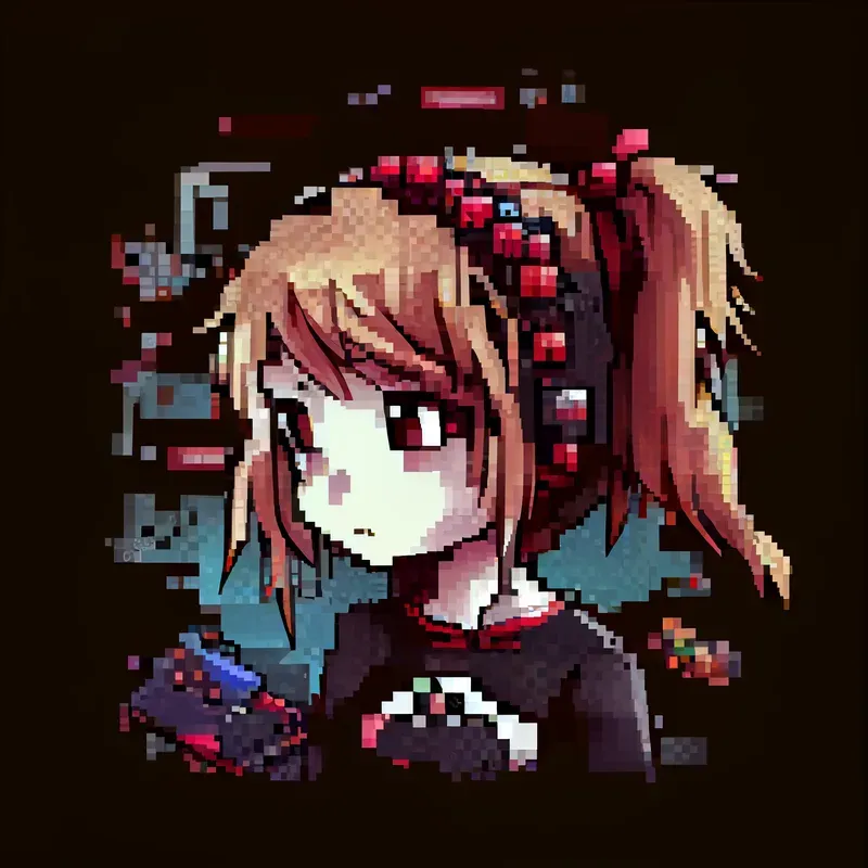 Pixel Art Anime Characters Midjourney Prompt | PromptBase