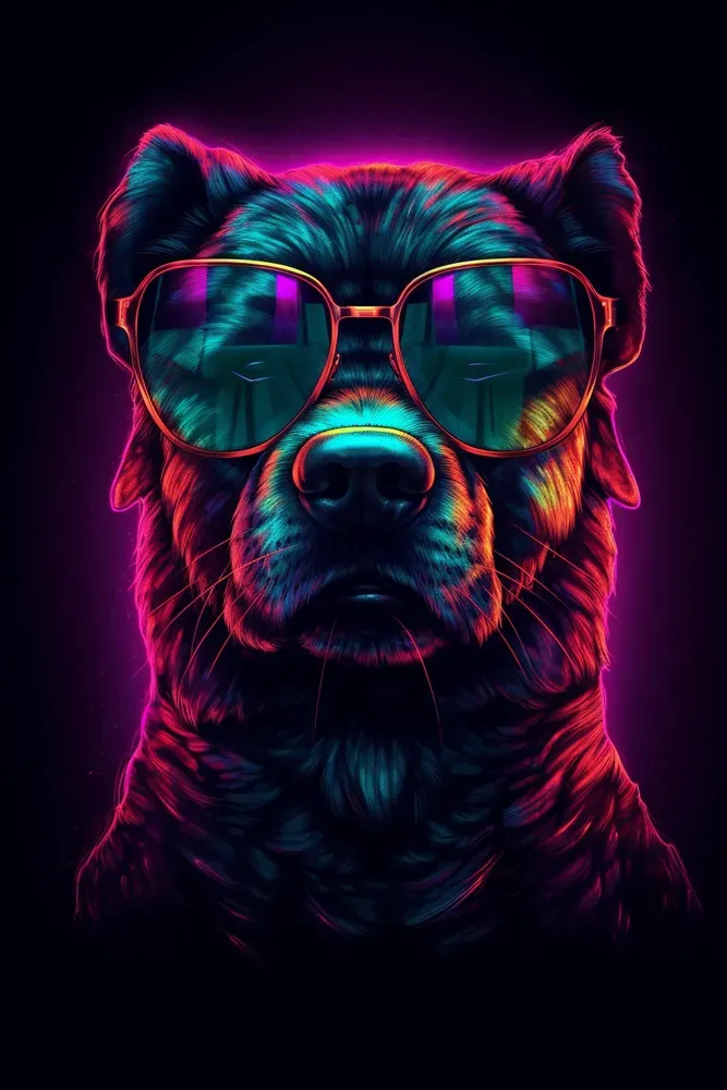 Futuristic Vaporwave Animals Midjourney Prompt | PromptBase