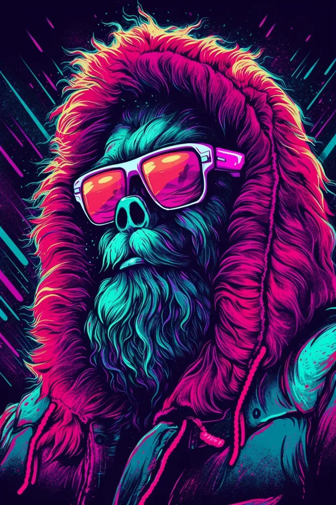 Futuristic Vaporwave Animals Midjourney Prompt | PromptBase