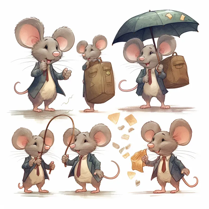 Cute Cartoon Character Concept Sheets Midjourney Prompt | PromptBase