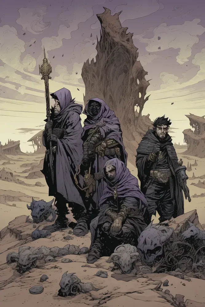 Dark Fantasy Ink Illustrations Midjourney Prompt | PromptBase