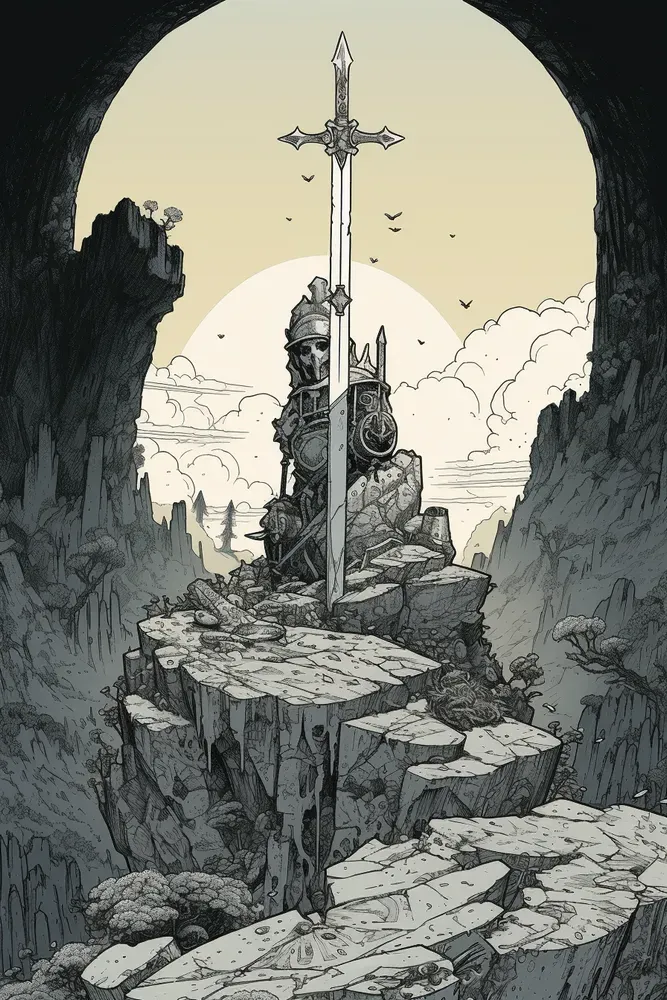 Dark Fantasy Ink Illustrations Midjourney Prompt | PromptBase