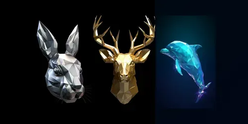 Low Poly Animal Models 3D Midjourney Prompt | PromptBase