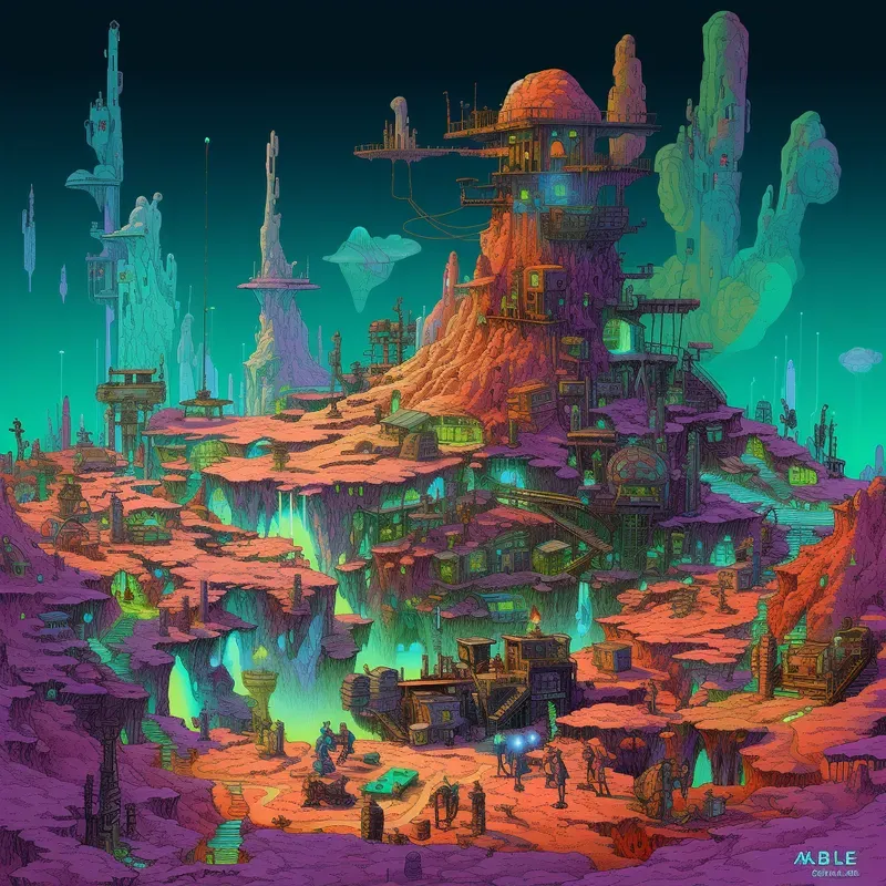 Pixel Art Video Game Maps Midjourney Prompt | PromptBase