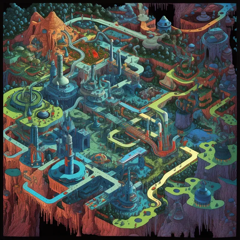 Pixel Art Video Game Maps Midjourney Prompt | PromptBase