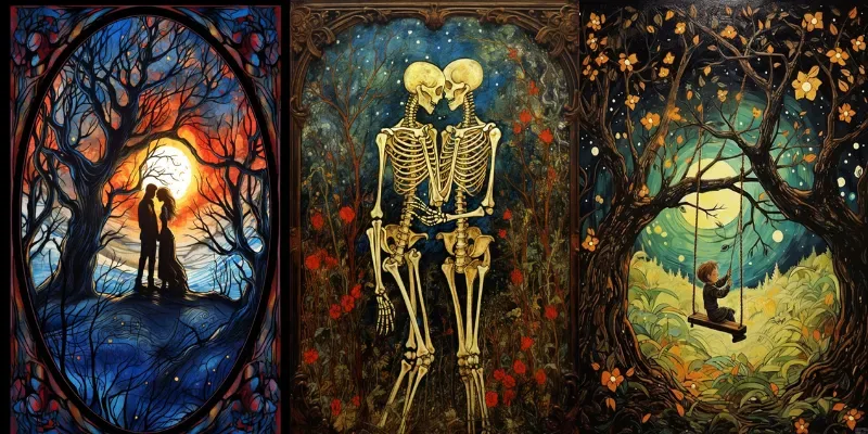 Fantasy Abstract Medieval Paintings Midjourney Prompt | PromptBase