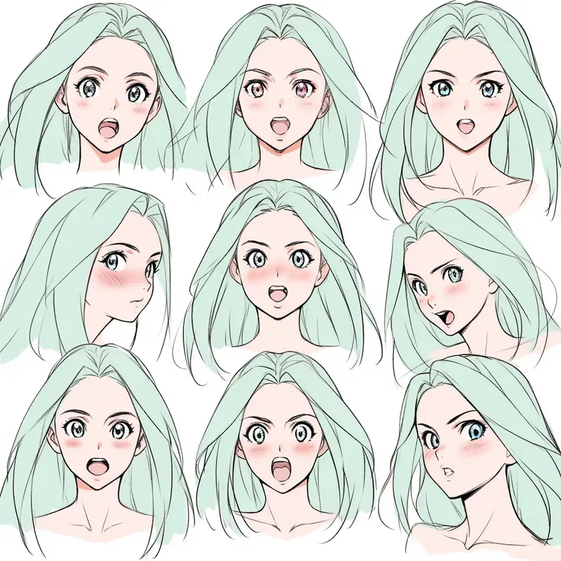 Anime Drawing References Midjourney Prompt | PromptBase