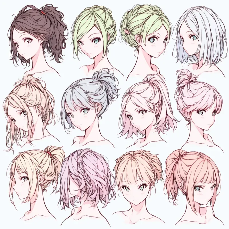 Anime Drawing References Midjourney Prompt | PromptBase