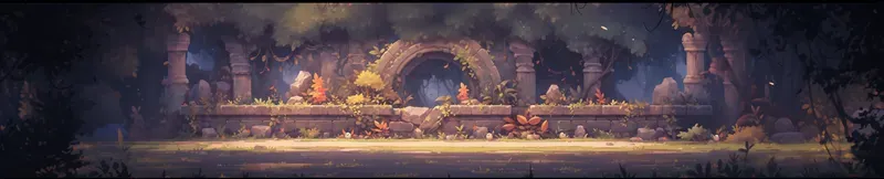 2D Side Scrolling Video Game Sceneries Midjourney Prompt | PromptBase