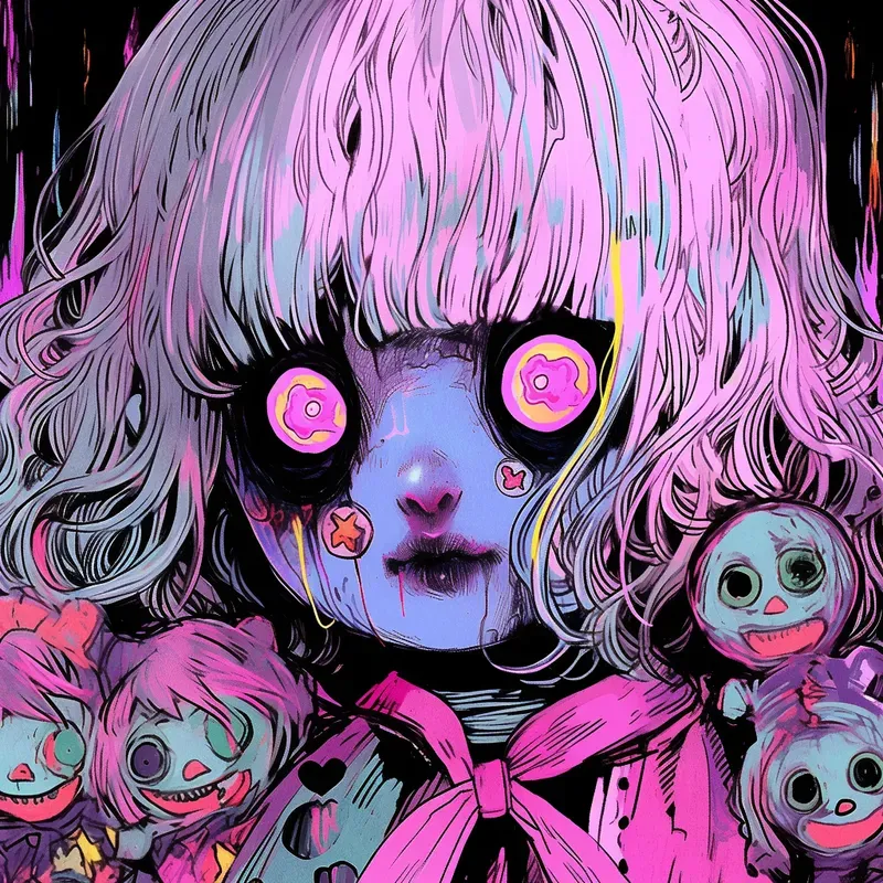 Y2k Vaporwave Dark Anime Aesthetics Midjourney Prompt | PromptBase