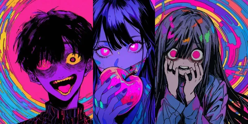 Y2k Vaporwave Dark Anime Aesthetics Midjourney Prompt | PromptBase