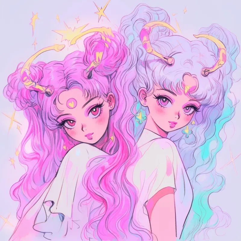 Pastel Y2k Nostalgia Animes Midjourney Prompt | PromptBase