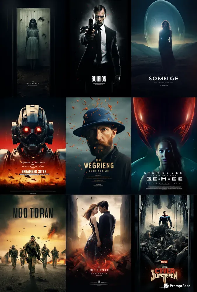 Modern Movie Posters Midjourney Prompt | PromptBase