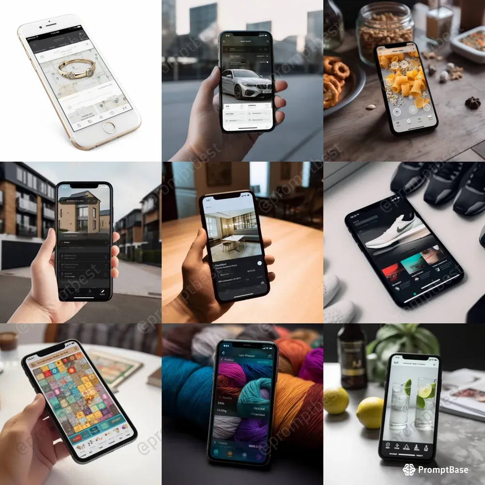 App Mock Up Designs For Anything Midjourney Prompt | PromptBase