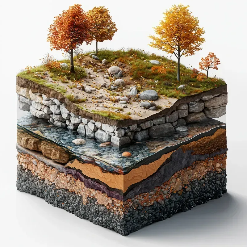 3D Imaging Of Geological Layers Midjourney Prompt | PromptBase