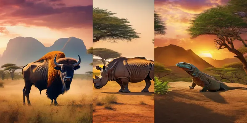 Animals In The Wildernesses Of Africa Stable Diffusion Prompt | PromptBase