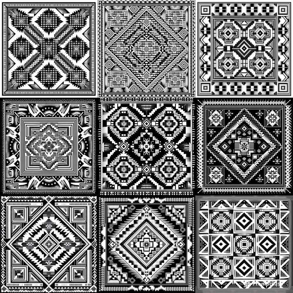 Native American Textile Coloring Pages Midjourney Prompt | PromptBase
