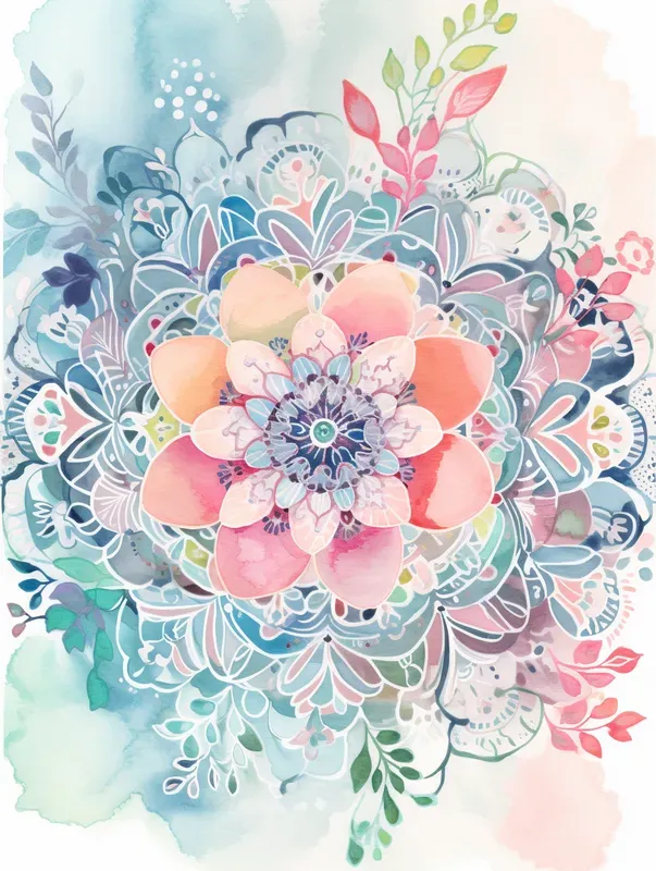 Watercolor Reverse Coloring Book Pages Midjourney Prompt | PromptBase