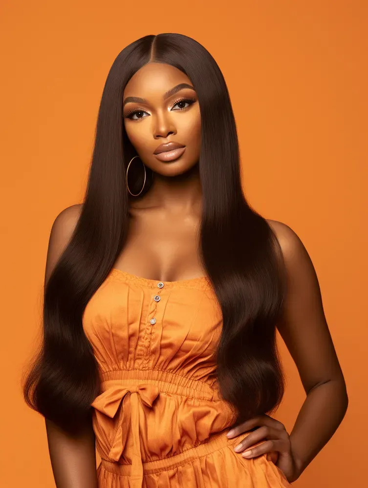 Black Women Hair Extensions Wig Models Midjourney Prompt Promptbase