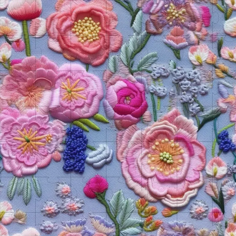 Realistic Embroidered Fabric Patterns Midjourney Prompt | PromptBase