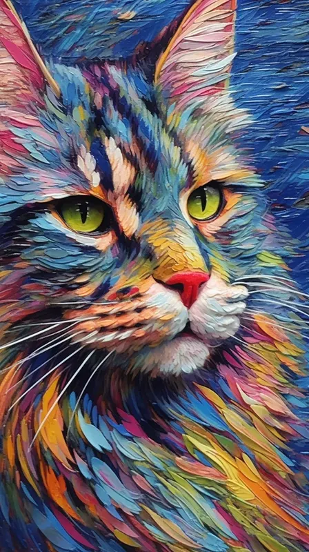 Vivid Impasto Oil Paintings Of Animals Midjourney Prompt | PromptBase