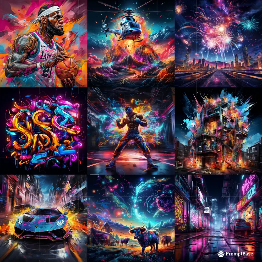 Graffiti Inspired Posters Midjourney Prompt | PromptBase