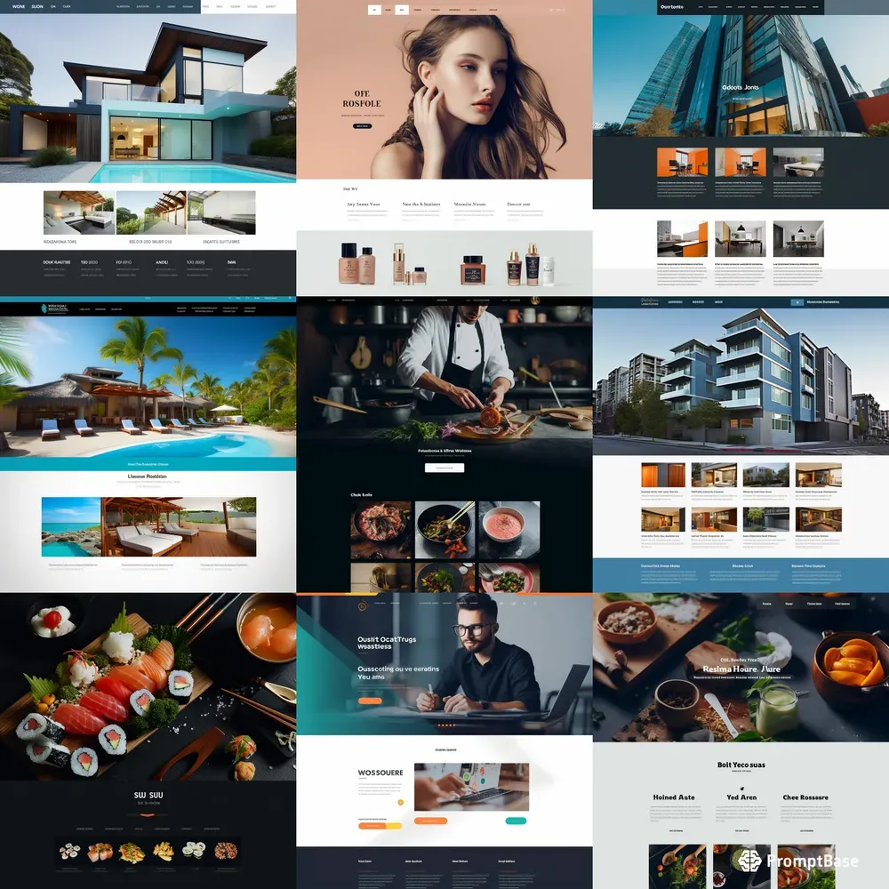 Attractive Website Templates Midjourney Prompt | PromptBase