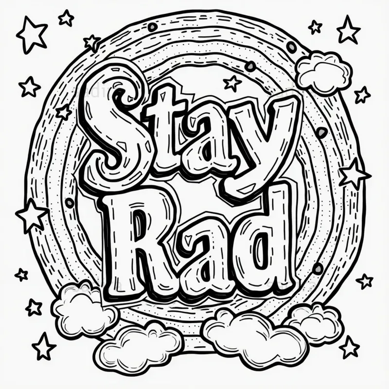 Retro Groovy Quote Coloring Pages FLUX Prompt | PromptBase