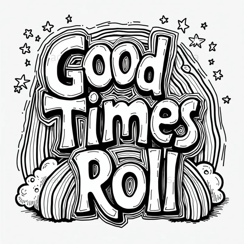 Retro Groovy Quote Coloring Pages FLUX Prompt | PromptBase