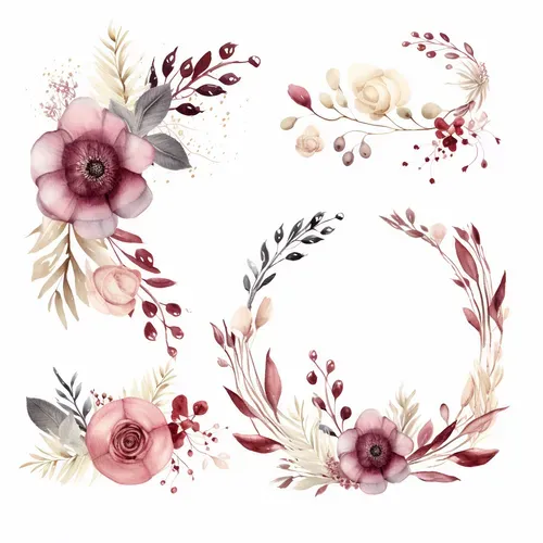 Boho Floral Watercolor Clipart Generator App | PromptBase