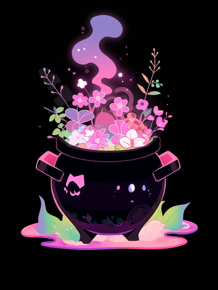 Pastel Punk Game Asset Art Midjourney Prompt Promptbase