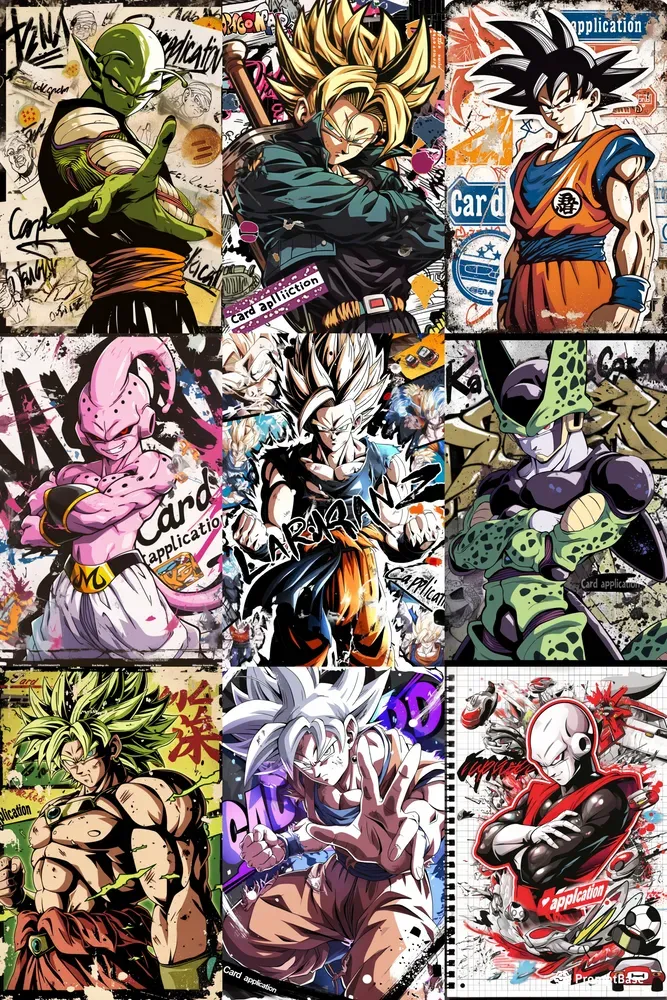 Dbz Sticker Graffiti Covers Midjourney Prompt | PromptBase