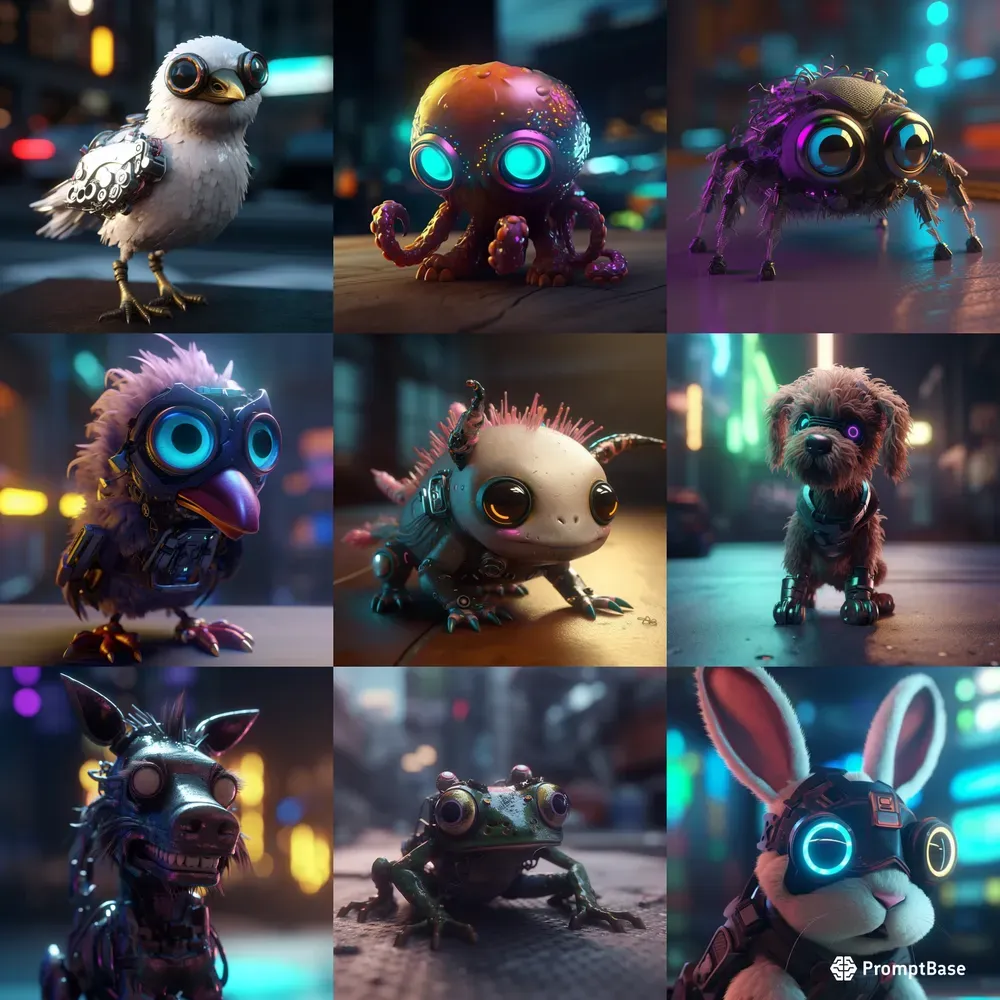 Cyber Animals A Futuristic Twist Midjourney Prompt | PromptBase