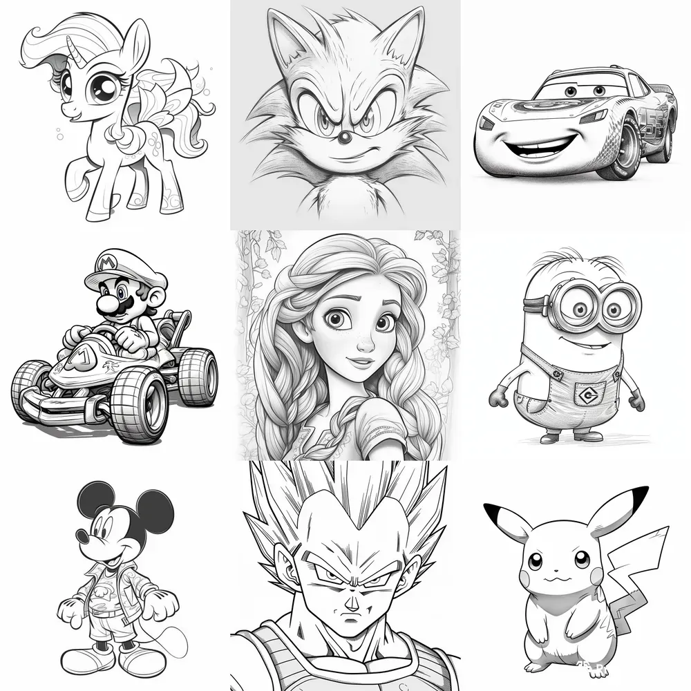 Coloring Books Midjourney Prompt | PromptBase