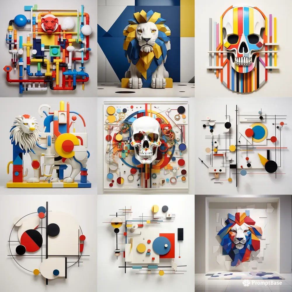Dada And Bauhaus Hybrid Style Fusion Artworks Midjourney Prompt ...