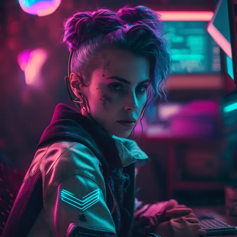 Cyberpunk RPG Character Portraits Midjourney Prompt | PromptBase