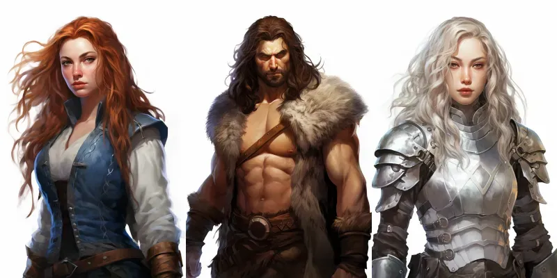 DnD Humans Character Portraits Midjourney Prompt | PromptBase