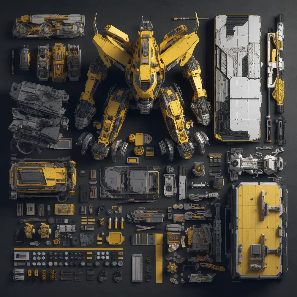 Parts And Equipment Exploded Views Midjourney Prompt | PromptBase