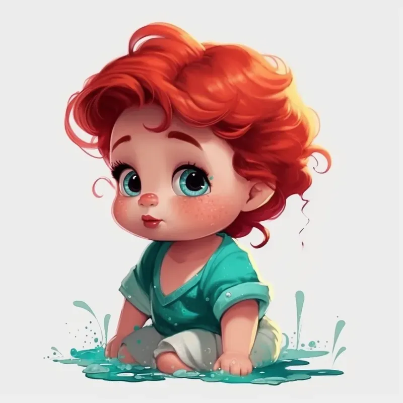Hq Super Cute Baby Disney Characters Midjourney Prompt | PromptBase
