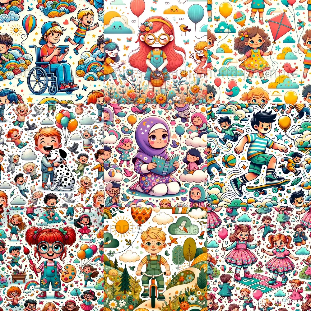 Cartoon Patterns For Kids DALL·E Prompt | PromptBase
