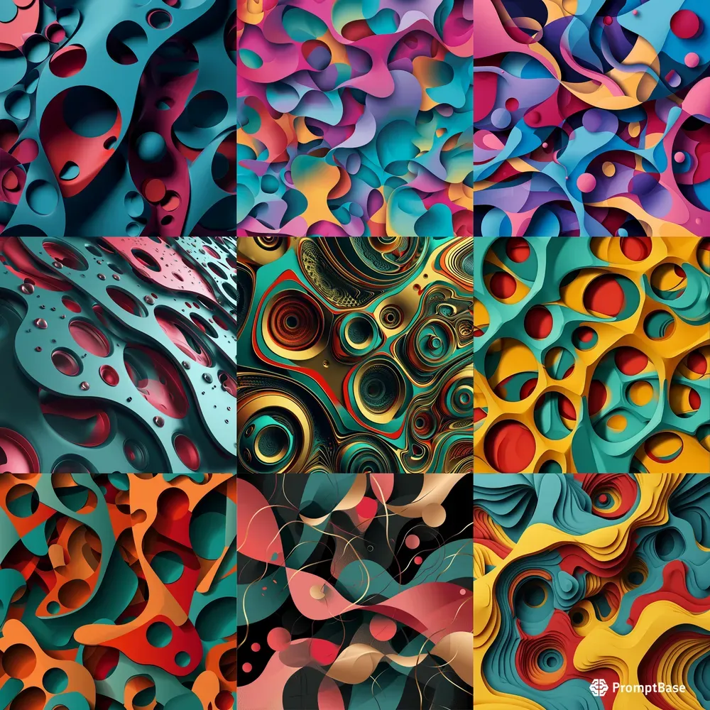 Abstract Dimensional Patterns Midjourney Prompt | PromptBase