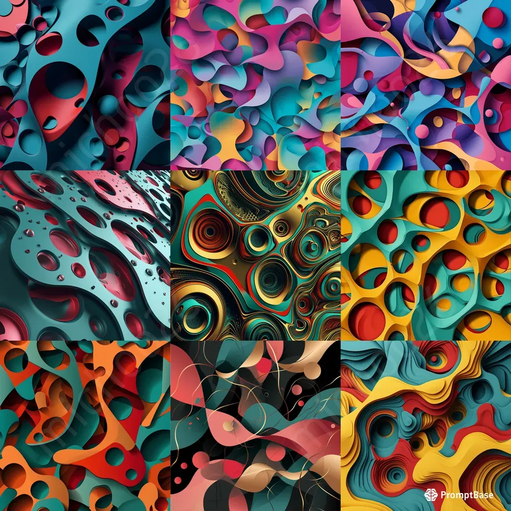 Abstract Dimensional Patterns Midjourney Prompt | PromptBase