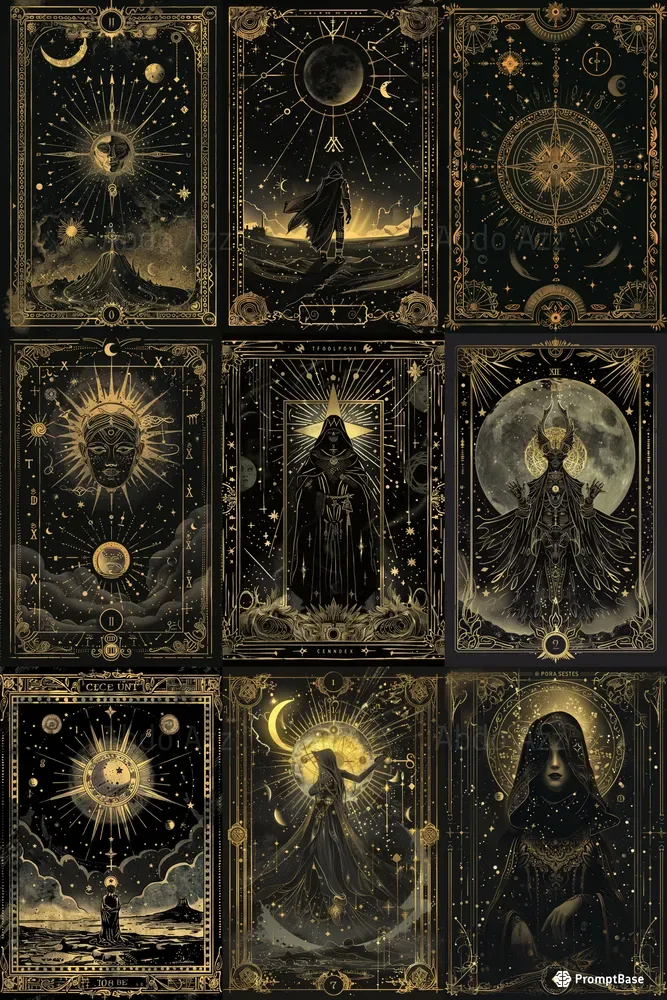 80s Dark Tarot Cards Midjourney Prompt | PromptBase