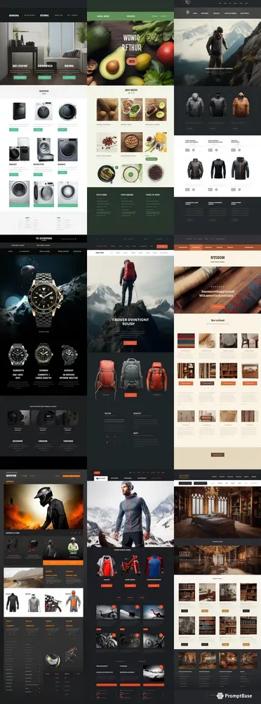 Shopify One Page Product Store Mockups Midjourney Prompt | PromptBase