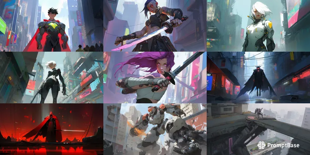 2D Hyper Sci-fi Style Comic Concept Art Midjourney Prompt | PromptBase