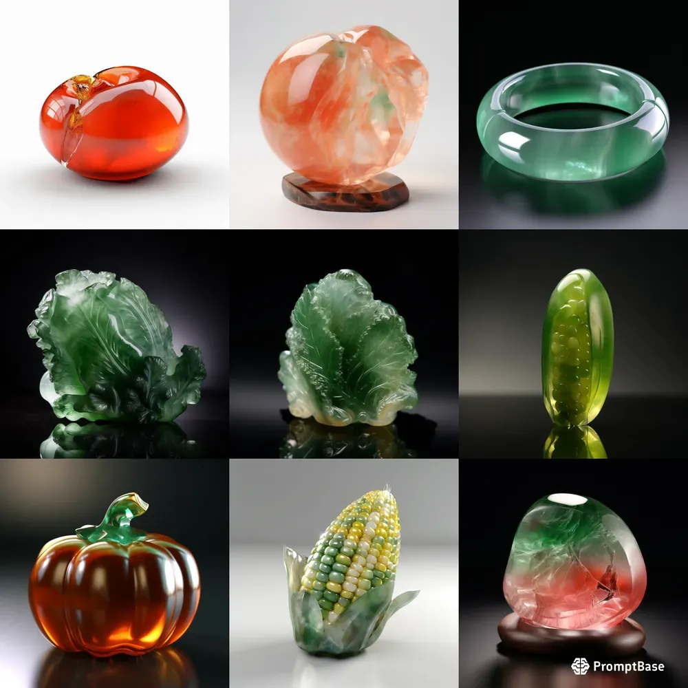 3D Beautiful Jade Art Midjourney Prompt | PromptBase