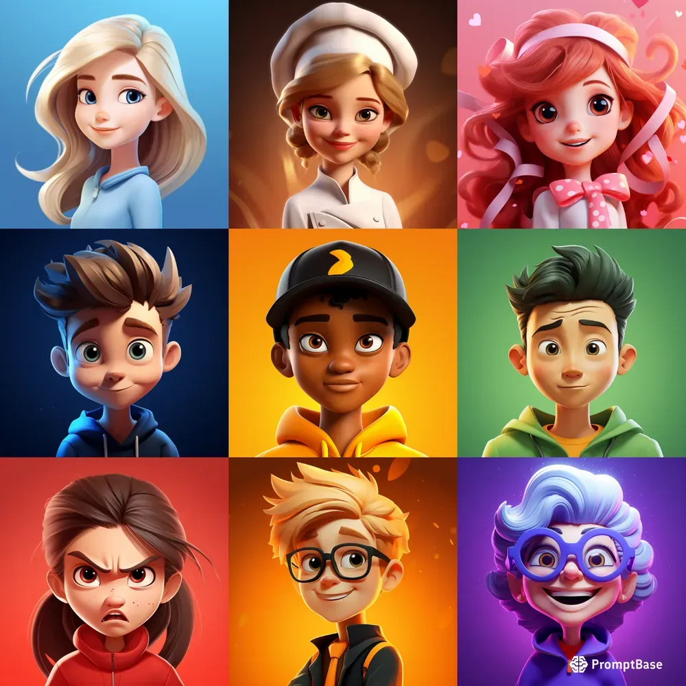 Cartoon Character Profile Pictures Midjourney Prompt | PromptBase