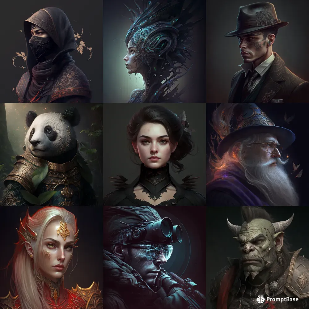 Fantasy Profile Pictures Midjourney Prompt | PromptBase
